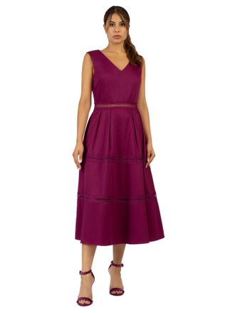 Apart Fashion Damen Midikleid Formales Abendkleid, Beere, 42