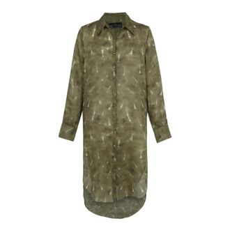 Cortana Rami- langes Ramie-Shirt mit Pua-Print- - - Blouses & Shirts - Damen - Gr&uuml;n - S
