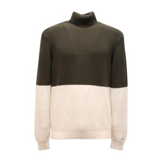 Sun 68 Dolcevita Rollkragenpullover - - Knitwear - Herren - Gr&uuml;n - M