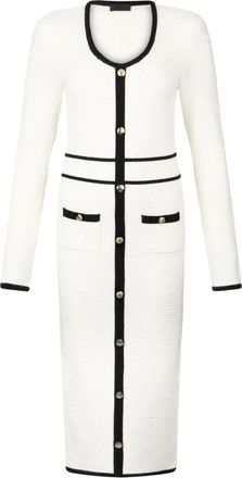 Liu Jo Minikleid mit Zierknöpfen - Weiß