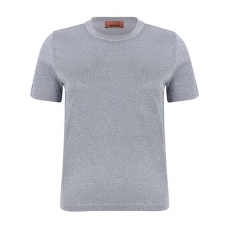 Missoni Woll-T-Shirt - - Knitwear - Damen - Blau - XS