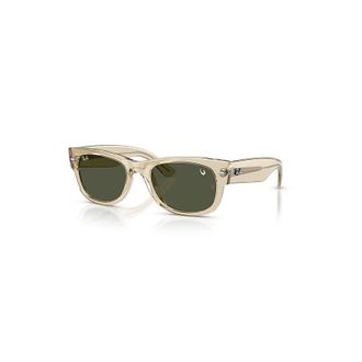 Ray-Ban Ray-Ban Star Wars - Grogu Mega Wayfarer II Sonnenbrillen Beige Fassung Gr&uuml;n Glas 55-21