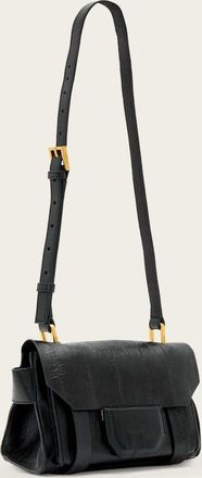 AllSaints Ursa Eel - Kleine Umhängetasche in Schwarz