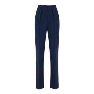 Elisabetta Franchi Leichte Hose aus Cr&ecirc;pe-Stoff - - Trousers - Damen - Blau - M