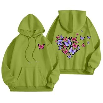 Generic Sweat &agrave; capuche imprim&eacute; tendance pour la Saint-Valentin 2026 (2), Vert, XXL