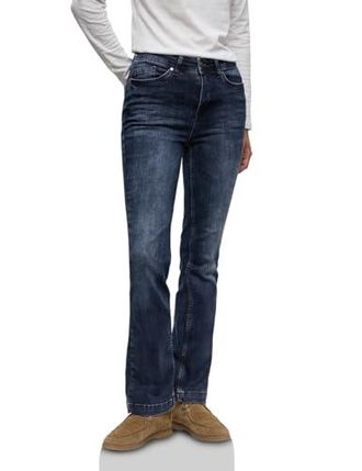 Street One 3715934 Jean &eacute;vas&eacute;, Bleu/Noir d&eacute;lav&eacute;, 30W x 32L Femme