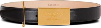 Balmain ceinture à plaque logo - Noir