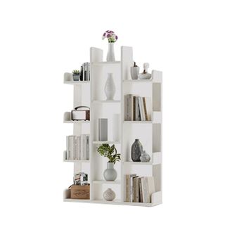 Generic Eck-B&uuml;cherregal aus Massivholz, bodenstehendes B&uuml;cherregal, B&uuml;cheraufbewahrung und Pr&auml;sentationsregal, geeignet for die Aufbewahrung von B&uuml;chern und Z