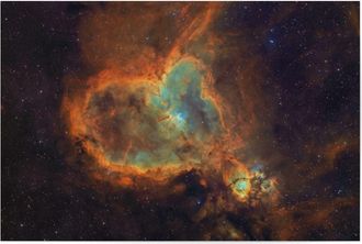 artboxONE Poster 30x20 cm Galaxy Herznebel - Hubble Bild Universum Astronomie Astronomy