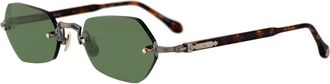 Matsuda unisex, Accessoires, Jaune, Taille: 50 MM Lunettes de soleil hexagonales sans monture