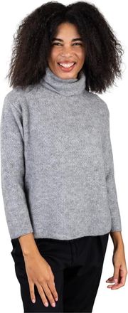 Gran Sasso Femme, Pulls, Gris, Taille: 34 FR Pull &agrave; col roul&eacute; c&ocirc;tel&eacute;