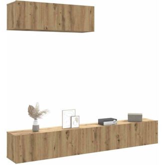 vidaXL Vidaxl - Meubles tv muraux 3 pcs ch&ecirc;ne artisanal 100x30x30 cm