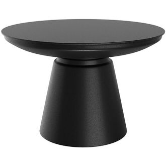 Rendez-Vous D&eacute;co Rendez-Vous D&eacute;co - Table basse ronde en m&eacute;tal noir D60 cm - Socle conique - Plateau verni - Design moderne pour salon - Poids max 25 kg