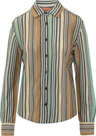 Missoni Femme, Blouses et Chemises, Multicolore, Taille: 40 FR Long Sleeve Shirt