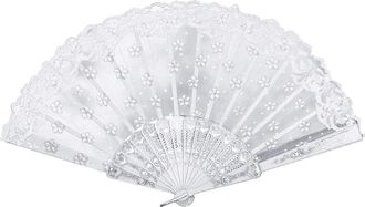 Lazzboy Beste Chinesische Art-Tanz-Hochzeitsfest-Spitze-Silk Faltender Handblumen-Fan Faltbhandfächer Aus Spitze Fächer Spanische Viktorianischen Hand Fan Für