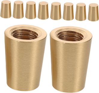 NUOBESTY 10 Stück Teiliges Messing Möbel-füße Hohe Kegelförmige Messing Füße für Schmuckkästchen Schneidebrett-ständer und Tablett-Riser Kratzschutz für Möbel 