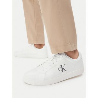 Calvin Klein Sneakers Calvin Klein 3 Cupsole Derby Pu Tmb HM0HM02331 Wei&szlig;