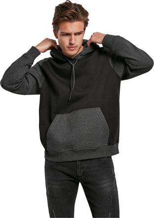 Urban Classics 2-Tone Fake Raglan Hoody Black/Charcoal S