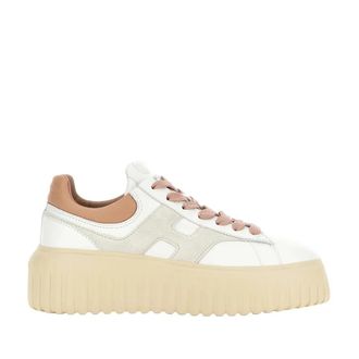 Hogan Low-Top Sneaker - White Sneakers With Rose Gold Accents - Gr. 35,5 (EU) - in Beige - f&uuml;r Damen