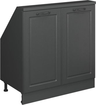 Vicco Armoire sous pente de toit Rion, Anthracite/Anthracite maison de campagne, avec 2 portes, Vicco