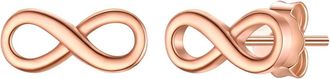 Glanzst&uuml;cke M&uuml;nchen Ohrringe - Sterling Silber Ohrstecker Infinity - Gr. unisize - in Quarz - f&uuml;r Damen