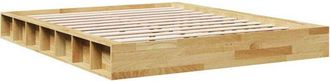 vidaXL Cadre de lit sans matelas 140x190 cm bois massif de ch&ecirc;ne Vidaxl