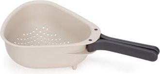 Joseph Joseph Droplet Kompakter Sieb mit Klappbare Griffe, Platzsparendes Design, Einfache Ausguss-Ecken, Zum Abtropfen von Gemüse, Pasta, Obst, Stone
