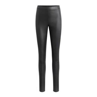 Notyz Notyz, Femme, Pantalons, Noir, Taille: 38 FR Leggings en cuir taille haute avec dos de selle