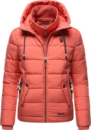 Marikoo Damen warme Winter Steppjacke mit Kapuze Taisaa Prc Rose Coral Gr. XS