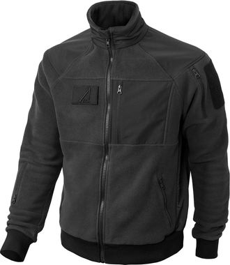 Ace Schakal Fleece-Jacke Slim Fit - Outdoor-Jacke zum Radfahren, Wandern und Trekking - sportlich & w&auml;rmend - Schwarz - XXL