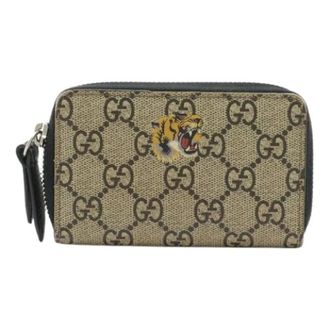 Gucci Pre-owned GG Supreme Coin Case Tiger Print - Femme - Pre-owned - Beige - Taille: ONE Size