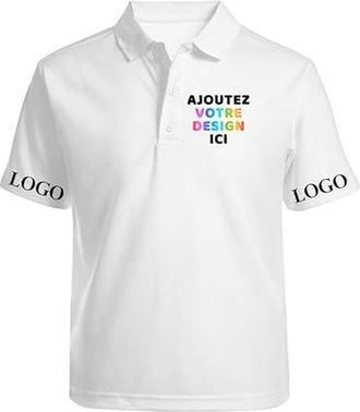 Generic Personnalisé Polo Homme Manches Courtes avec Photo et Texte Logo Chemises de Golf Personnalisable Polos Tshirt Femmes de Travail Personnalisé Uniforme