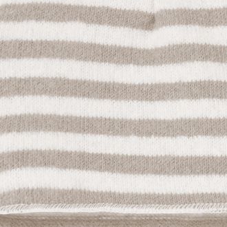 1+ in the family Girls Honore Beanie With Striped Pattern Beige Cotton Hat