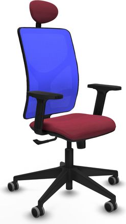 Piqueras y Crespo Stuhl mit Lendenwirbelst&uuml;tze, mit 2D-Armlehnen und festem Kopfteil, ausgestattet mit 3 Positionen und Schneideschaum, mit Rollen von 65 mm, Parkett, B