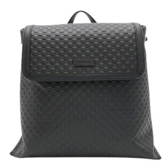 Gucci Pre-owned Vintage Leder Rucksack - - Pre-owned - Damen - Schwarzk - ONE SIZE