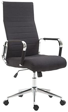 Clp Chaise De Bureau Kolumbus Tissu I Fauteuil De Direction Ergonomique I Confortable pour Les Longues Journ&eacute;es De Travail, Couleur:Noir