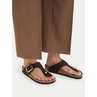 Birkenstock Zehentrenner Birkenstock Gizeh Big Buckle 1033002 Dunkelbraun