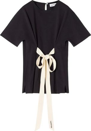 Lanvin Femme, Tops, Noir, Taille: 36 FR T-shirt ceintur&eacute;