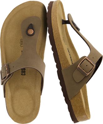 Cushionaire Leah Sandale mit Korkfu&szlig;bett und +Comfort, Damen, Braun, 37 EU