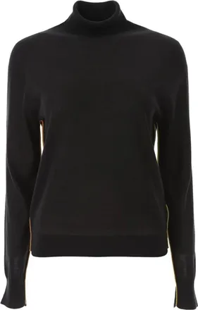 Paul Smith Femme, Pulls, Noir, Taille: 40 FR Pull en laine et soie &agrave; rayures signature