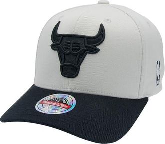 Mitchell & Ness NBA Cool Grey Pop Visor Classic Red Snapback, Cool Grey-Bulls, taille unique