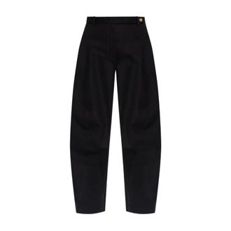 Versace Low-Waist Baggy Gabardine Pants - - Trousers - Damen - Schwarzk - S