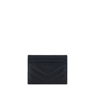 Saint Laurent Womens Black Calf Leather Bos Taurus Wallet