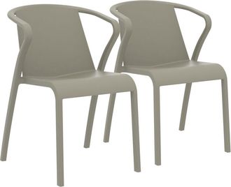 Ezpeleta Ezpeleta - fado - 2er-Set Gartensessel aus verst&auml;rktem Polypropylen