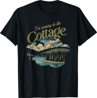 Generic Im Coming to The Cottage Shirt - Scenic Canoe Lake Graphic T-Shirt
