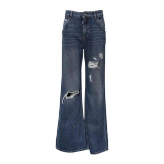 Dolce & Gabbana High Waist Wide Leg Denim Jeans - - Jeans - Damen - Blau - 2XS