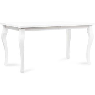 Konsimo Esstisch ausziehbar bis 190cm, rechteckig cabio, Wei&szlig;, laminierte M&ouml;belplatte, Elegant, 150-190x76,5x80 - Konsimo