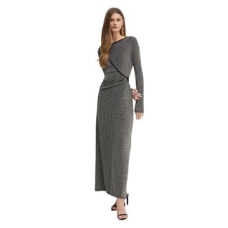 Diane Von F&uuml;rstenberg Robe Longue Cache-Coeur - Femme - Robes - Gris - Taille: 36 FR