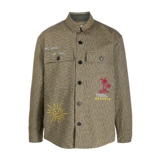 President's Gestreiftes Hemd mit Logo-Stickerei - - Shirts - Herren - Braun - M