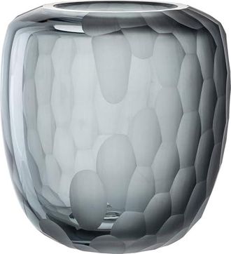 Leonardo Leonardo Bellagio Kugelvase - Vase aus hochwertigem Glas mit Struktur au&szlig;en - Handarbeit - H&ouml;he 19 cm, Durchmesser 16,5 cm - Anthrazit, 036450